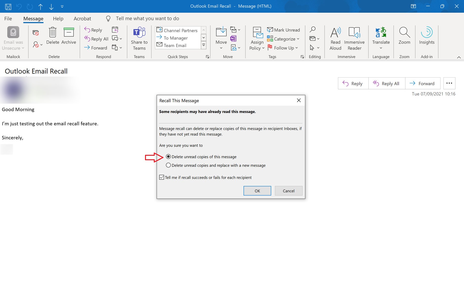 How To Recall (Or Revoke) An Email Sent In Outlook