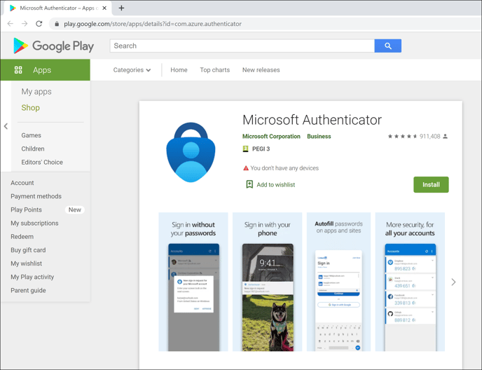 Using Microsoft Authenticator for 2FA