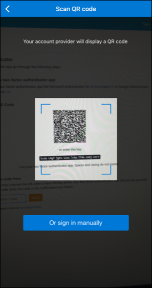 Using Microsoft authenticator for 2FA