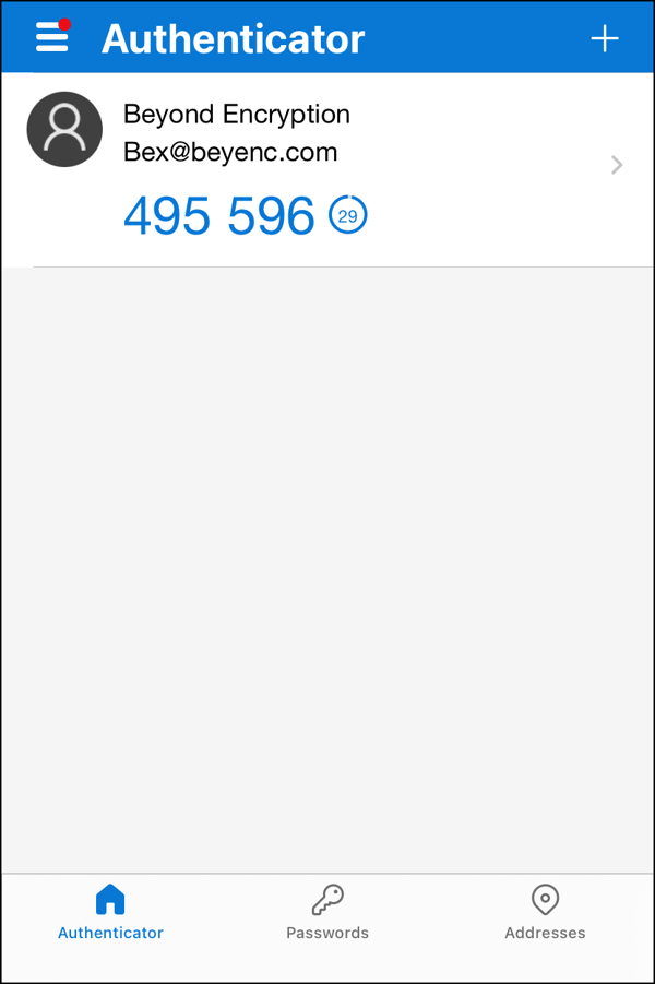 Using Microsoft Authenticator for 2FA