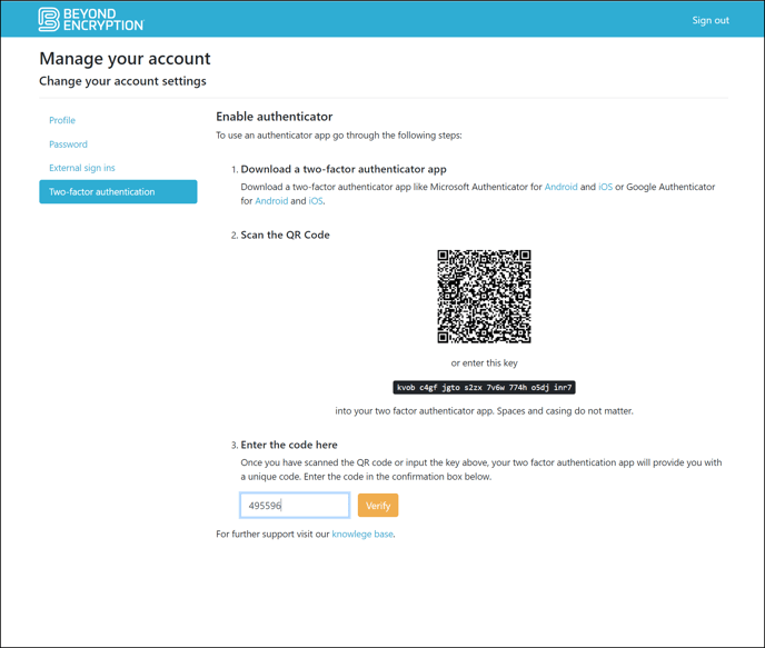Using Microsoft Authenticator for 2FA