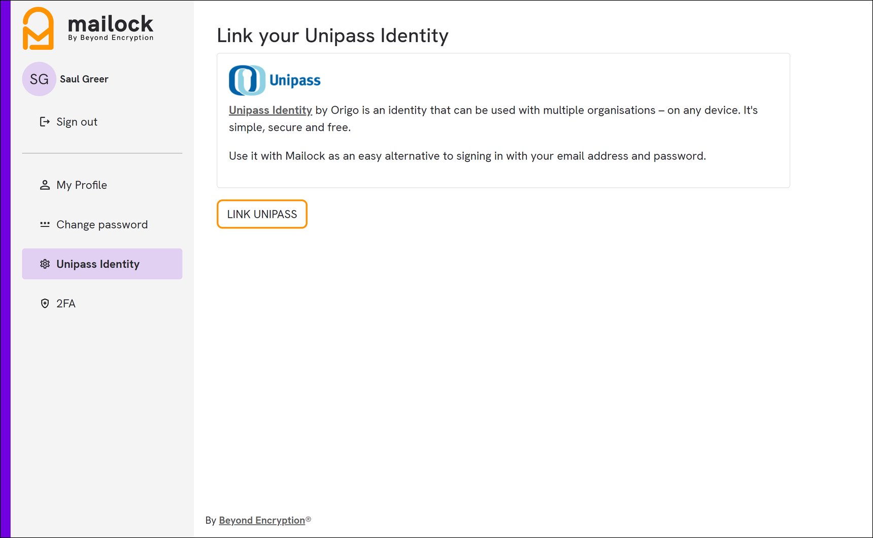 How Do I Use My Unipass Identity with Mailock?