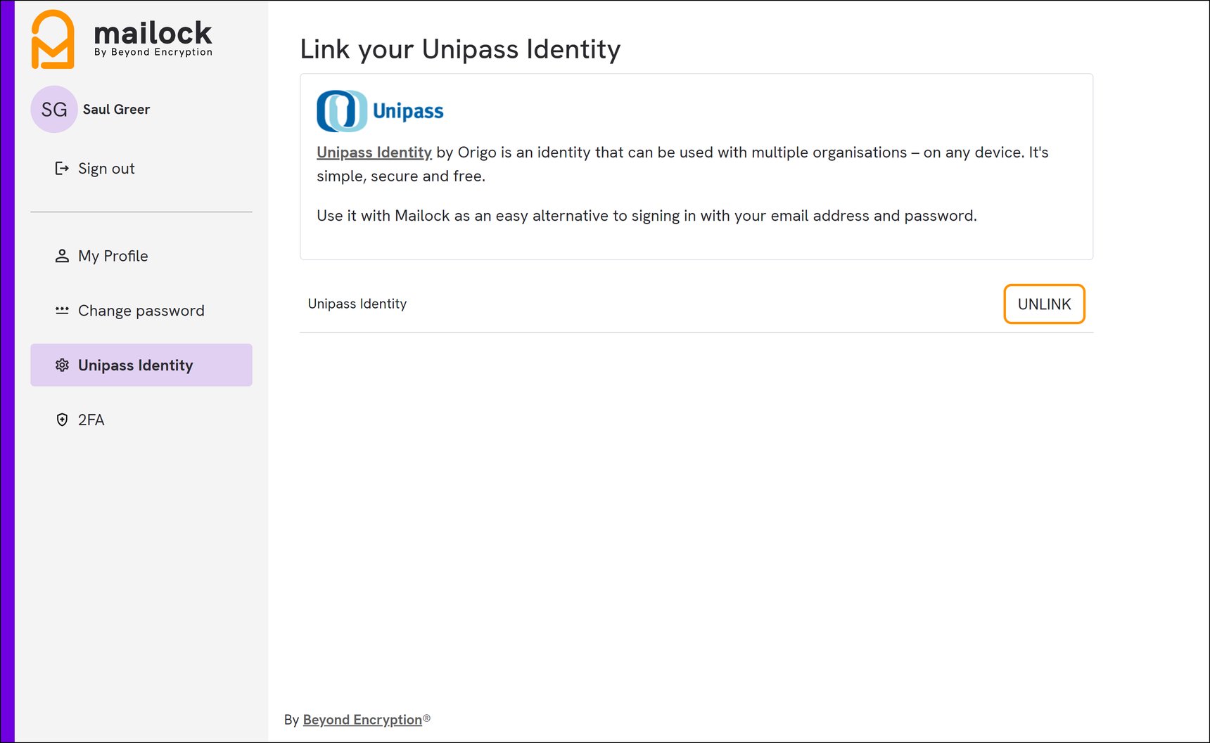 How Do I Use My Unipass Identity with Mailock?