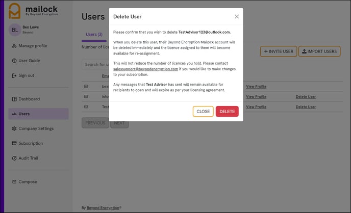How to Remove a User