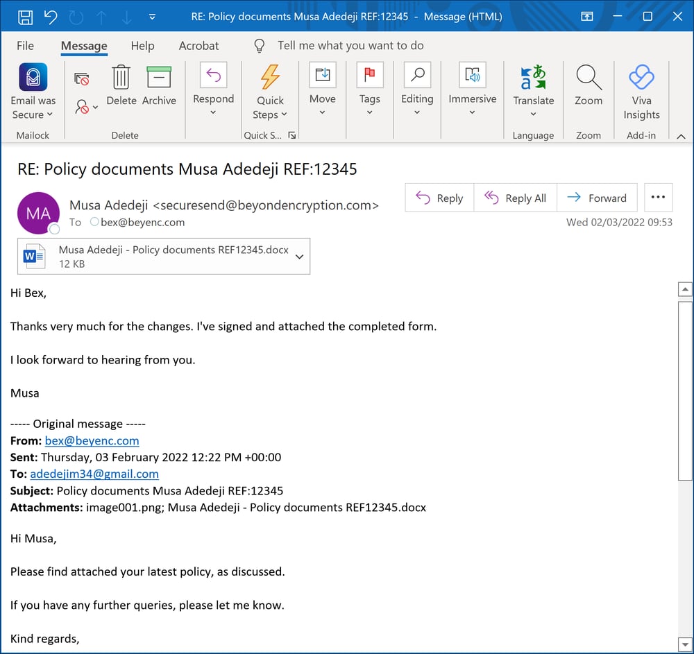 How to Save an Unencrypted Copy of a Message with The Outlook Add-In