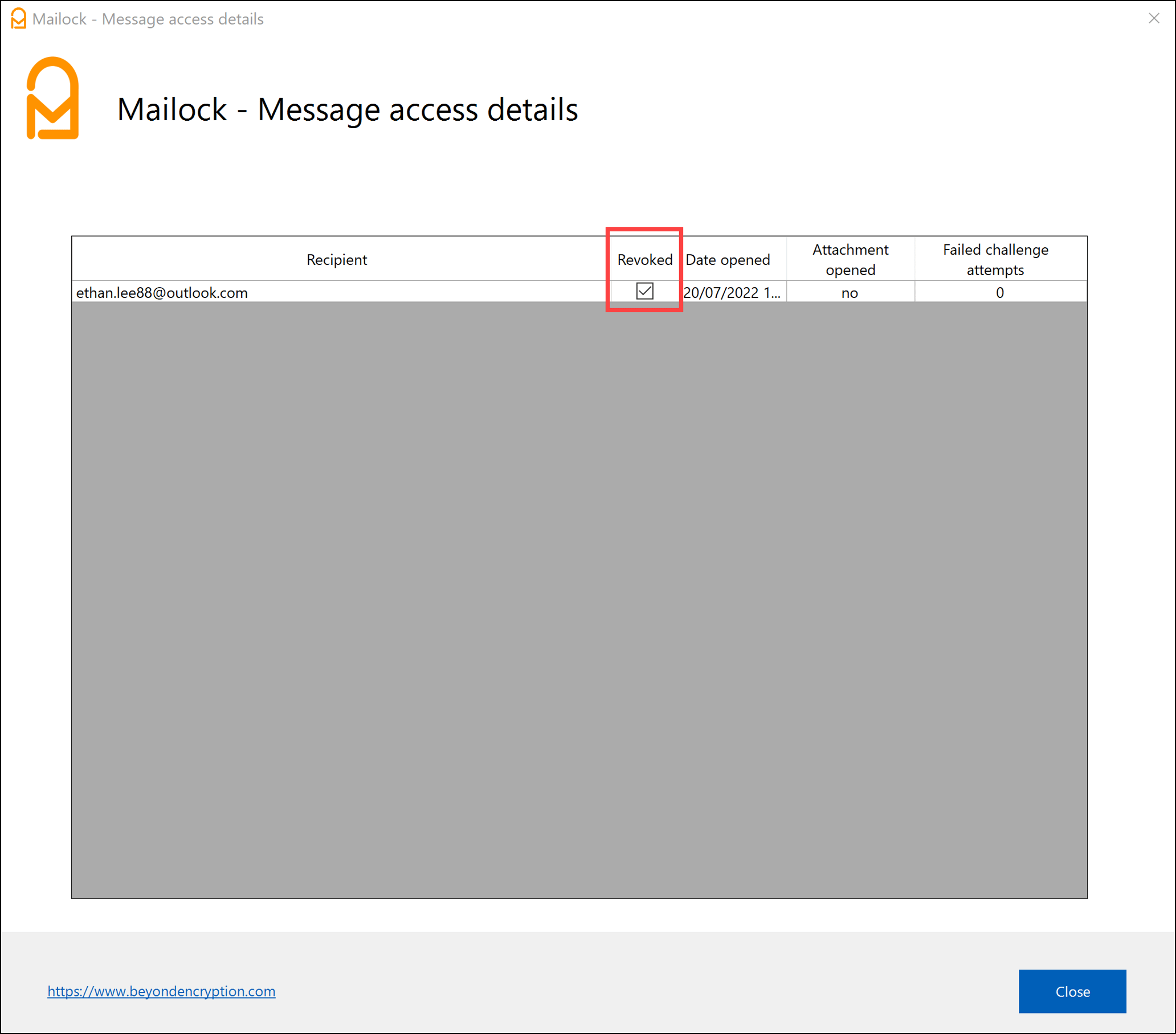 Revoke an Email Using the Outlook Add-in