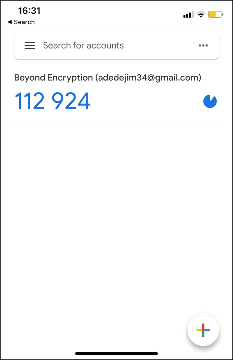 Using Google Authenticator for 2FA