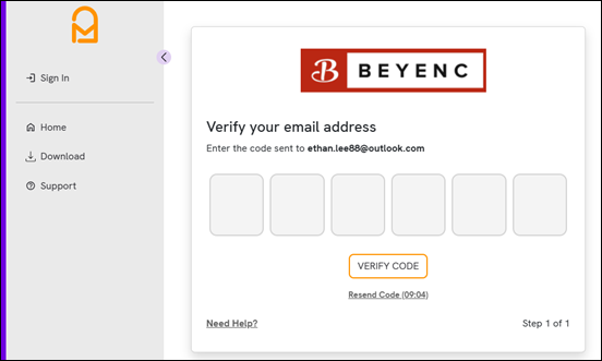 Opening your message using email verification